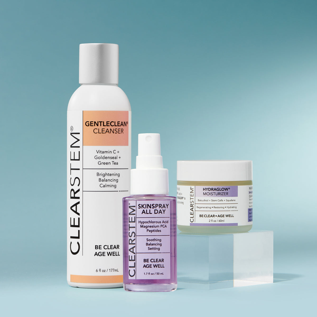 Clearstem Hydration Essentials Bundle – Cleanser, Mist & Moisturizer